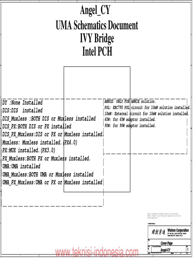 Acer Aspire v5 132p Wistron Angel - Cy 12313 1 Schematic and Boardview.1752 Version 1758 | PDF ...