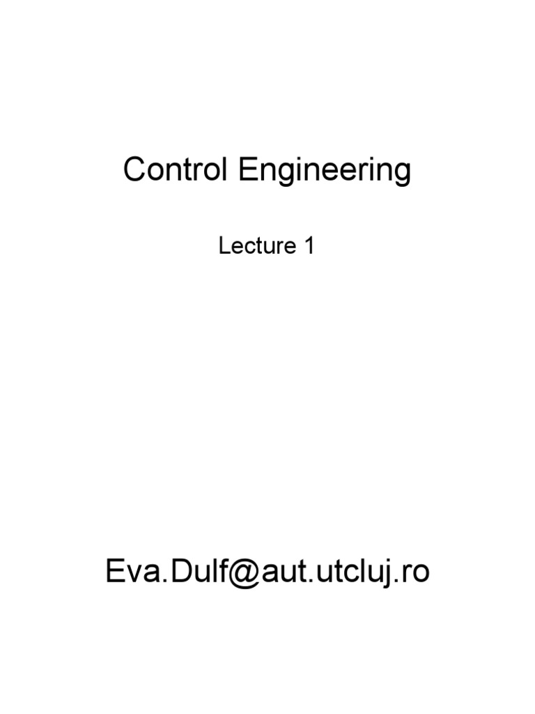 Control Engineering Basics Systems Pdf Computers Technology