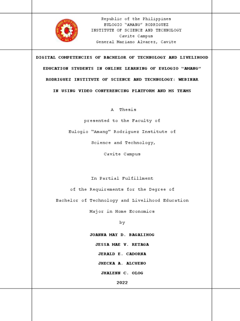 Final - Thesis 2 | PDF | Educational Technology | Distance Education