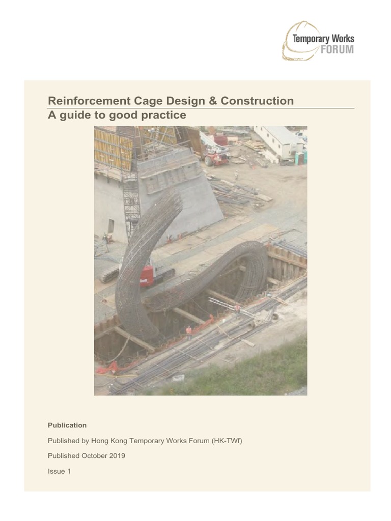 Reinforcement Cage Design & Construction | PDF | Structural Analysis ...