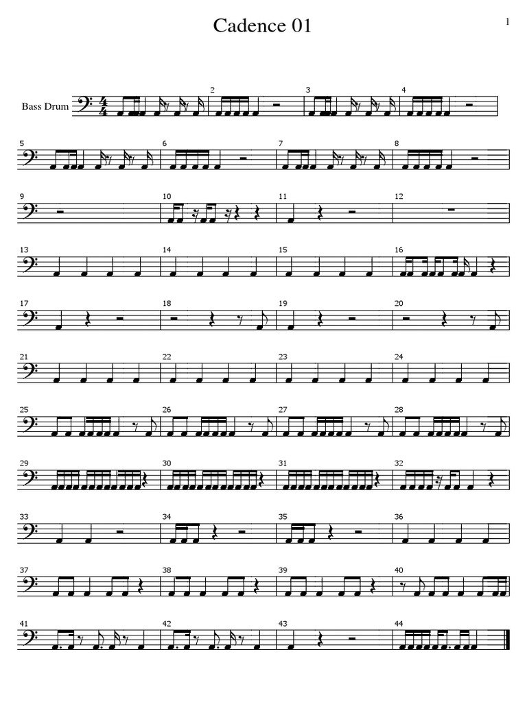 Cadence 1 2 3 - Bass Drum | PDF | Échecs