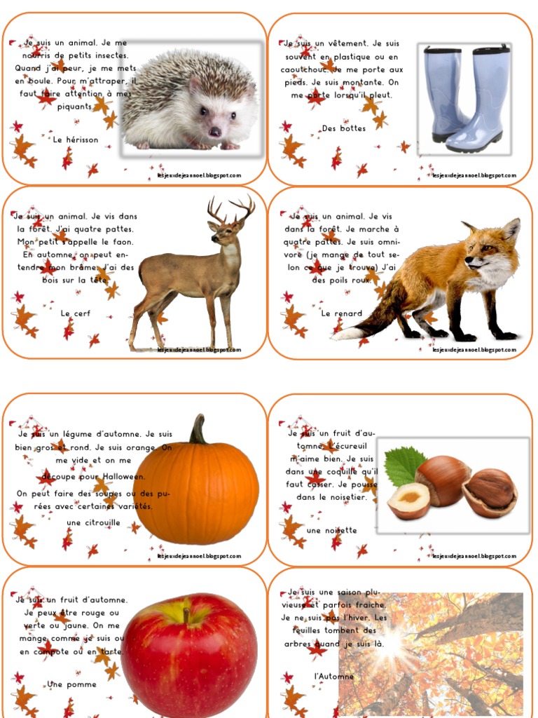 Devinettes et énigmes d'automne | PDF