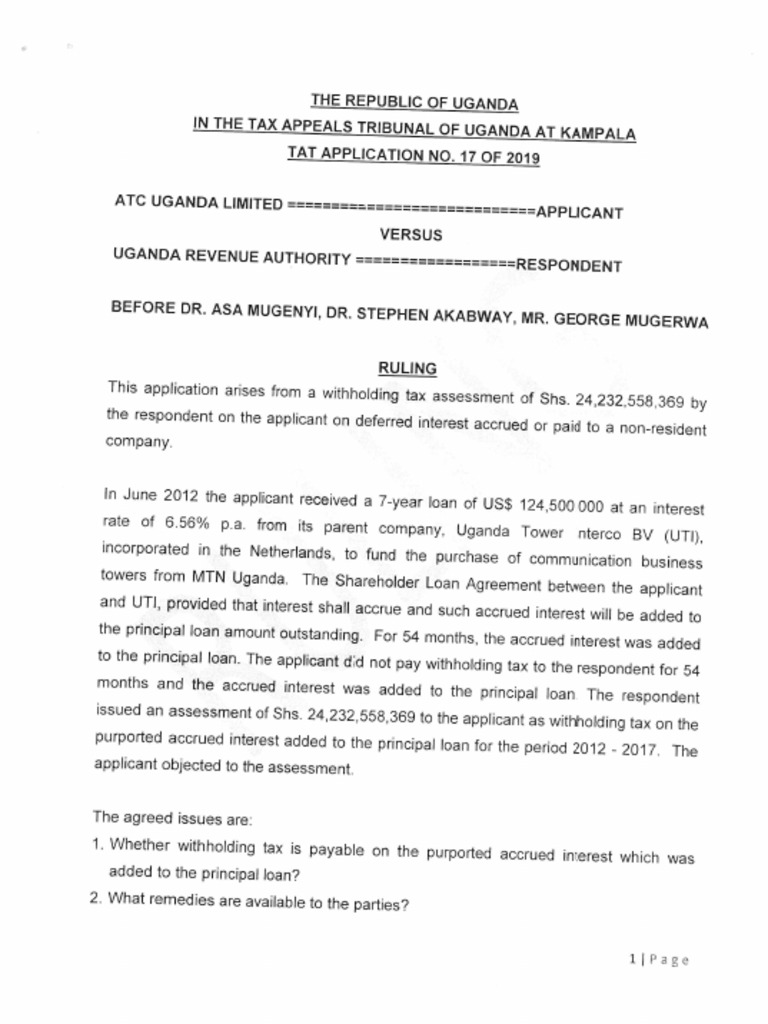 ATC UGANDA LTD Vs URA | PDF