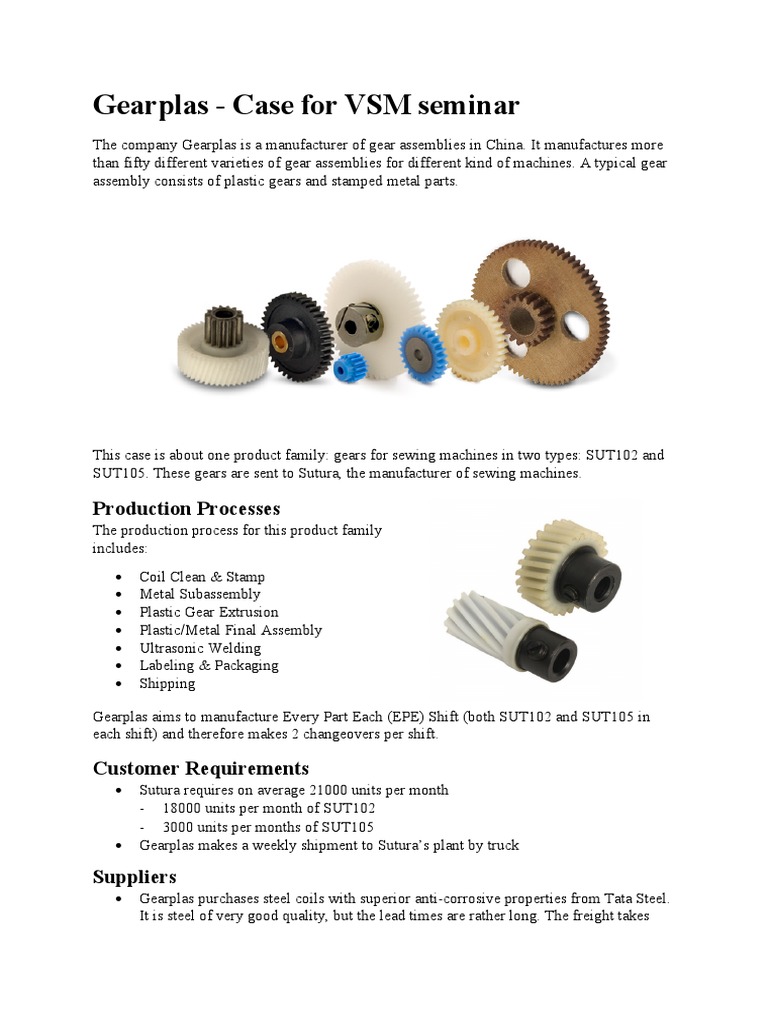VSM Sem Case - Gearplas | PDF | Plastic | Secondary Sector Of The Economy