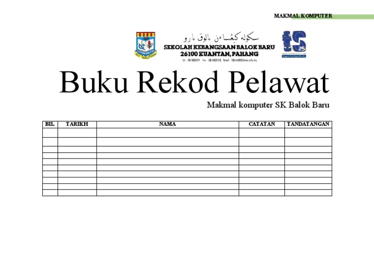 Buku Rekod Pelawat | PDF