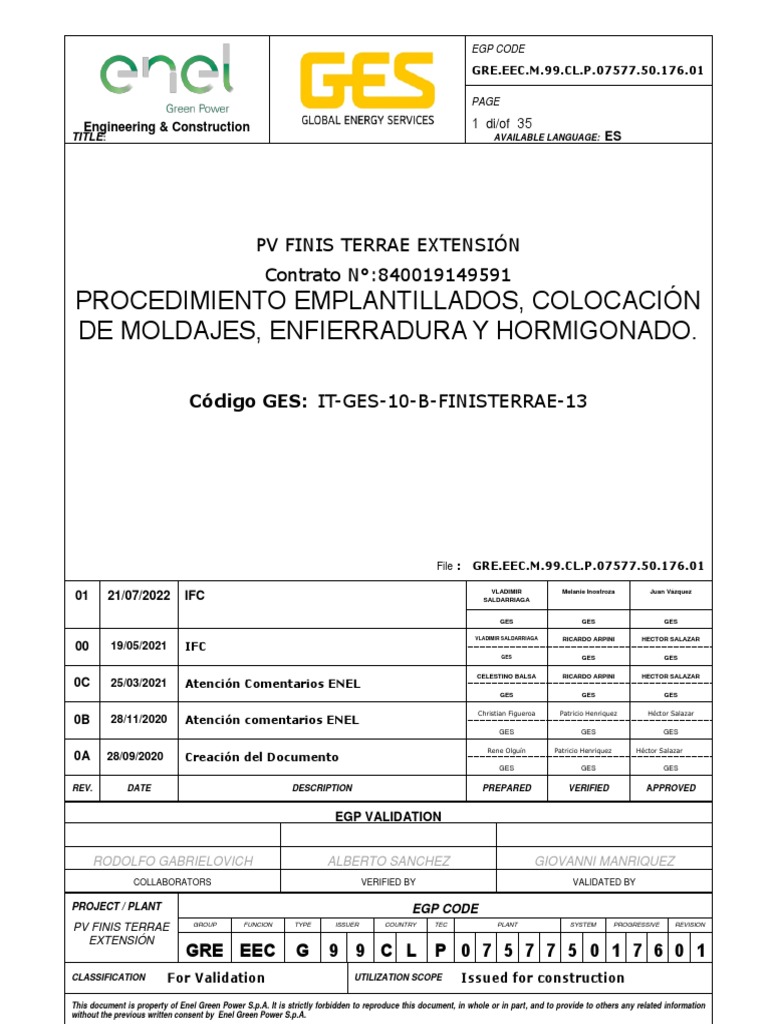 GRE - Eec.m.99.cl.p.07577.50.176.01 Emplantillado, Moldajes ...