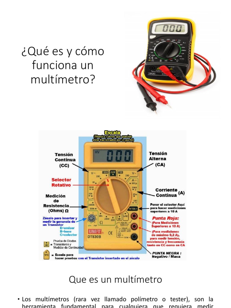 Qué Es y Cómo Funciona Un Multímetro | PDF | Cantidades fisicas ...