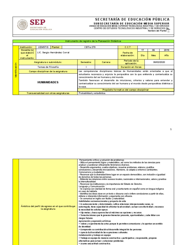 Propuesta - de - Planeación - 3a - Parcial Actual | PDF | Aprendizaje ...