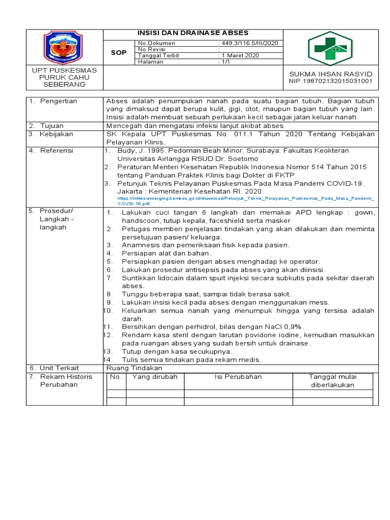Insisi Dan Drainase Abses | PDF