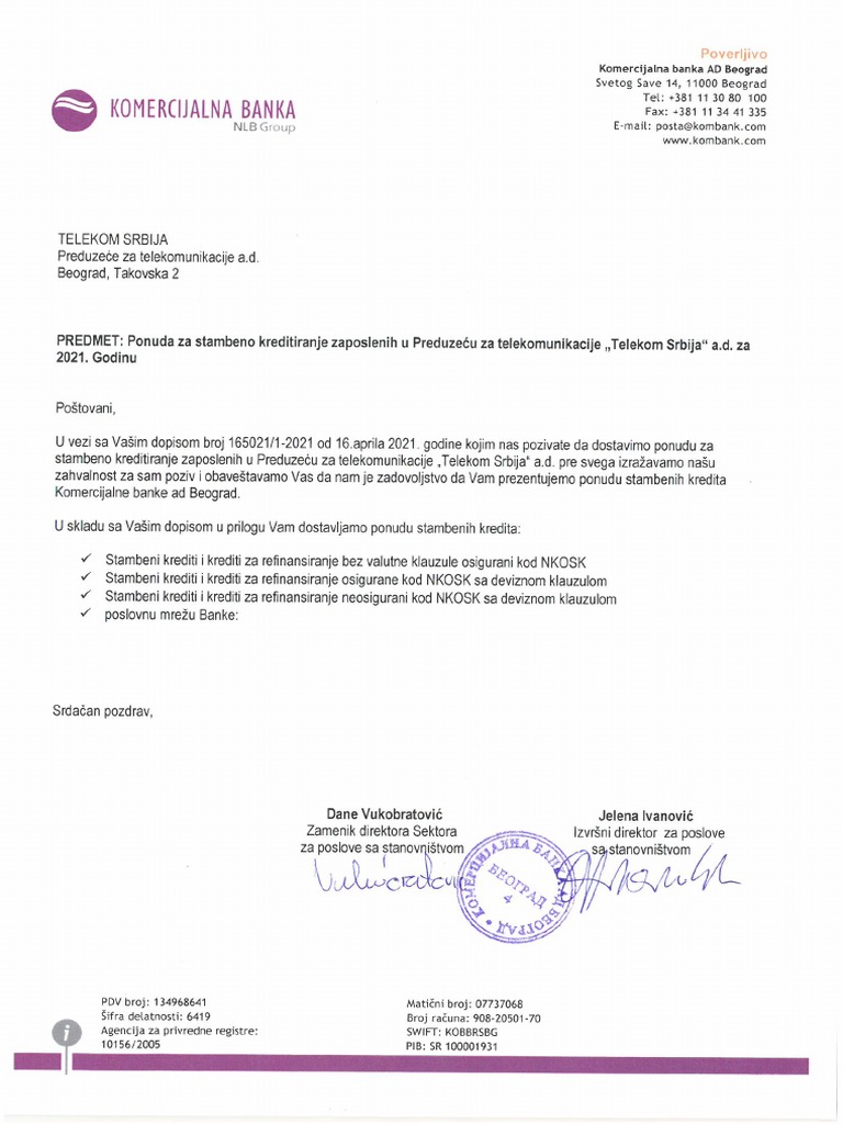 Komercijalna Banka | PDF