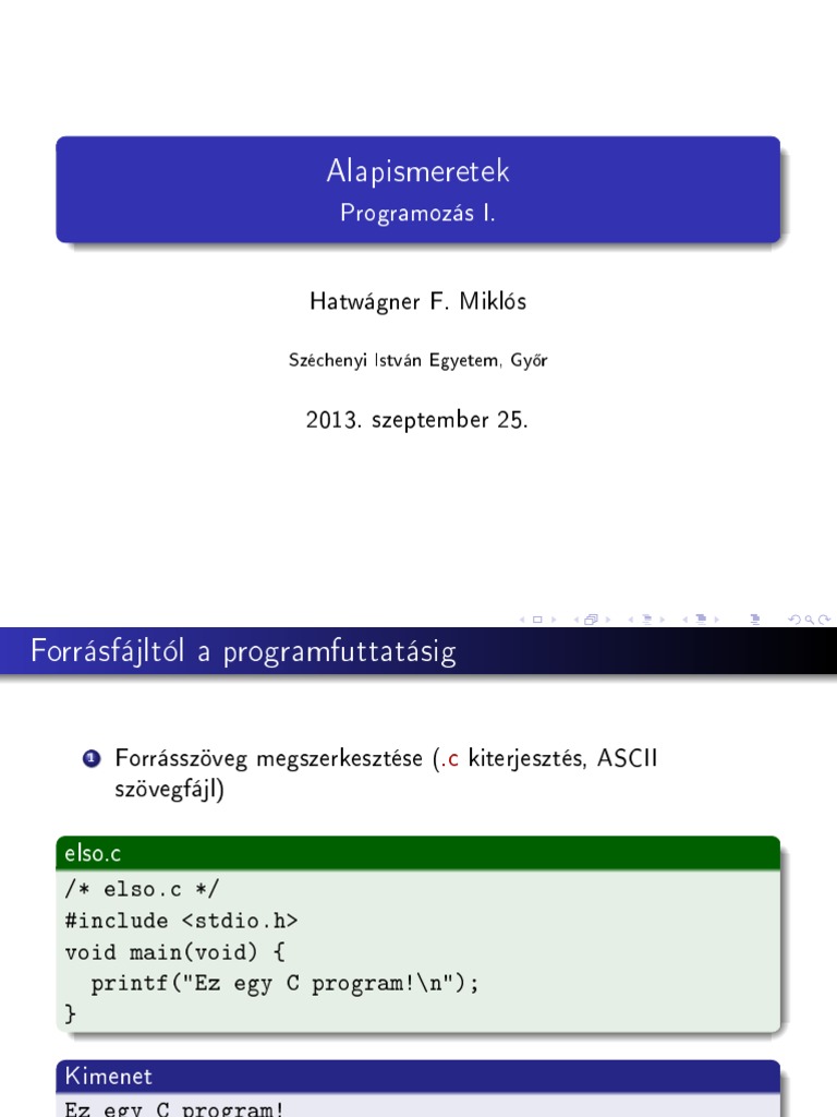 Alapismeretek | PDF