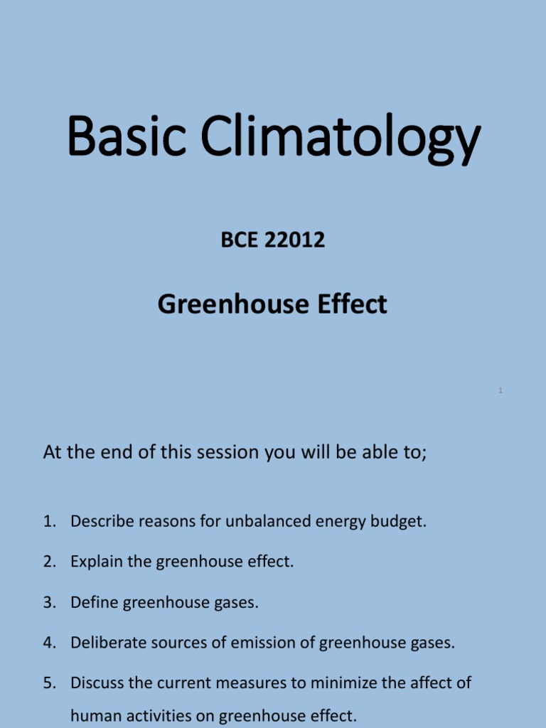 Greenhouse Effect Lecture 14 Pdf Greenhouse Effect Greenhouse Gas