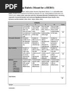 Drama Performance Rubric | PDF | Improvisational Theatre | Linguistics