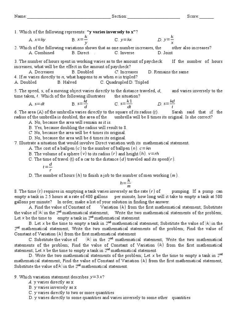2nd QRT Exam Math | PDF | Exponentiation | Volume