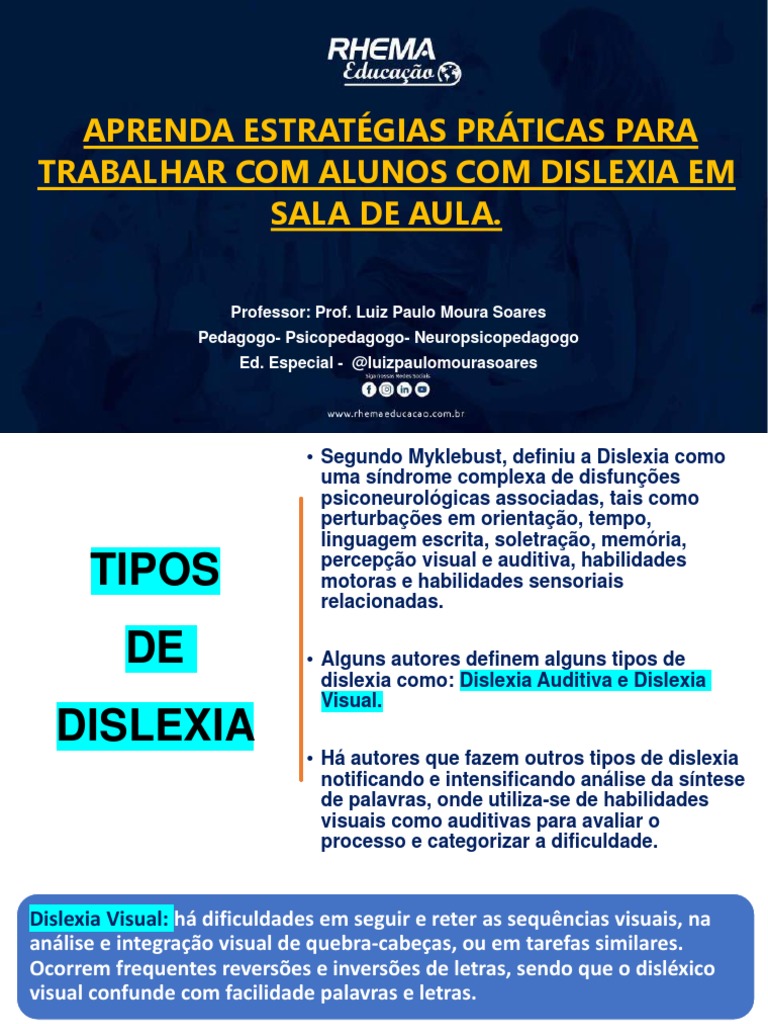 Estratégias para Ensinar Alunos com Dislexia | PDF | Aprendizado | Memória