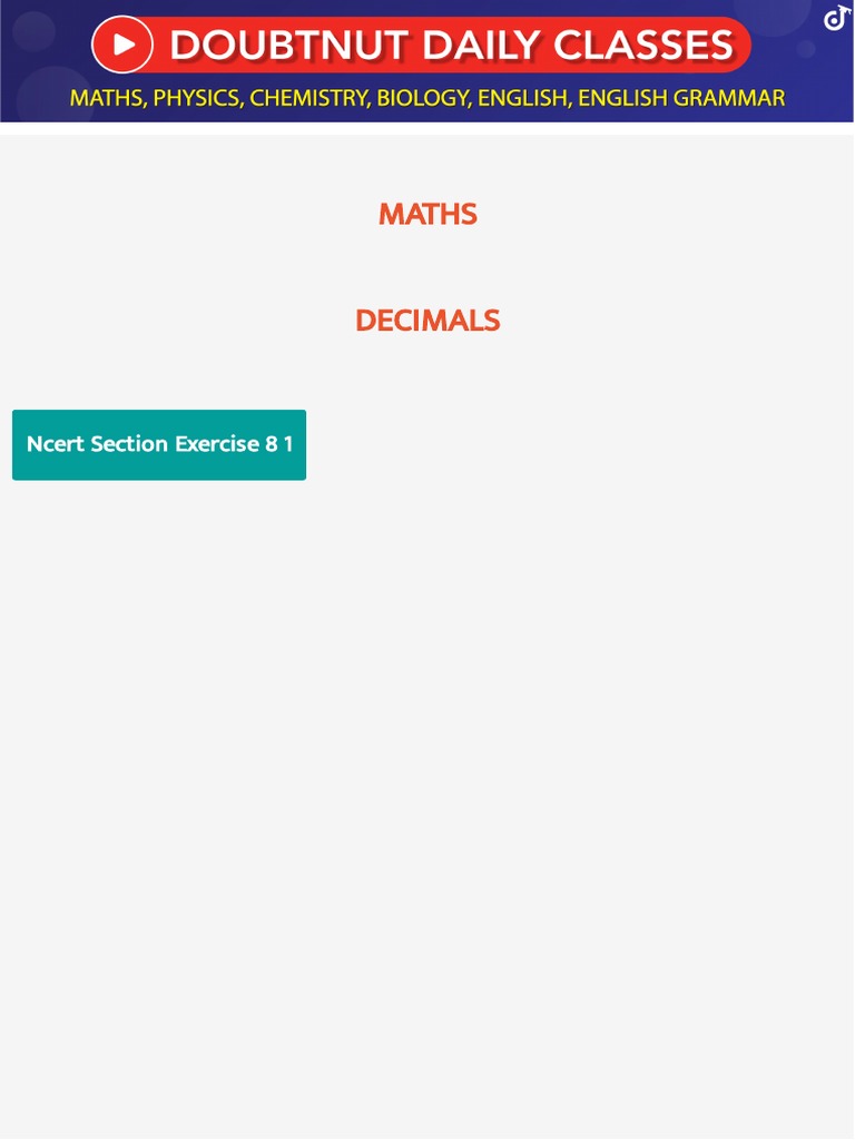 Books Doubtnut Question Bank | PDF | Notation | Mathematical Concepts