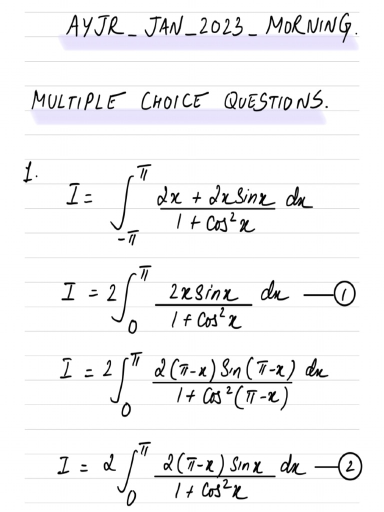 Solution - Ayjr - Jan 2023 - Morning | PDF