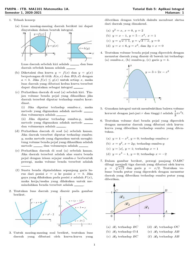 Tutorial Bab 5 MA1101 2020 2021 | PDF