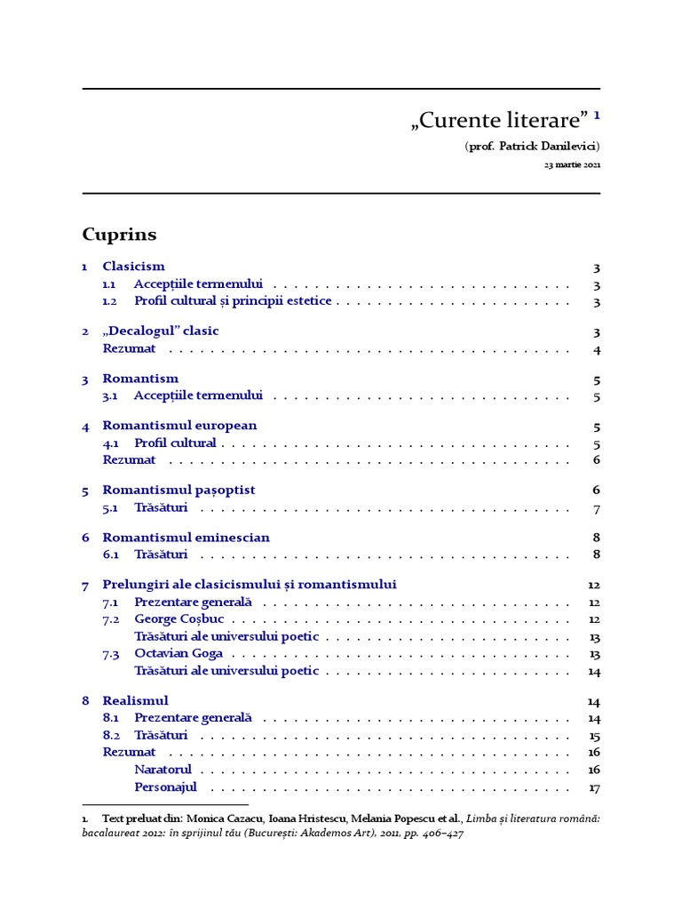 Curente Literare | PDF