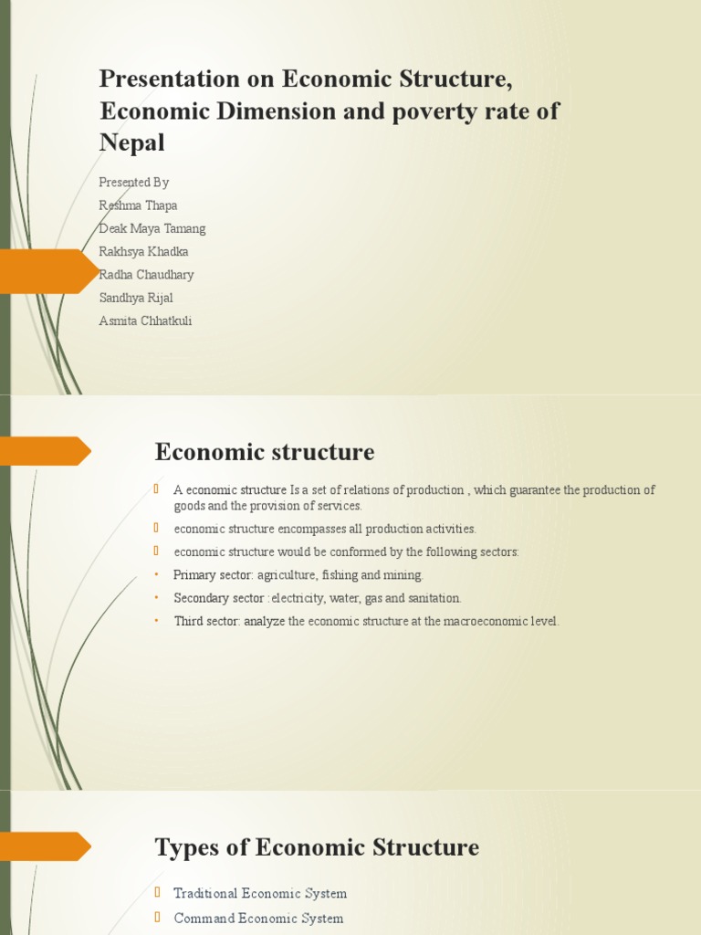 Presentation On Economic Structure, Economic Dimension and | PDF ...