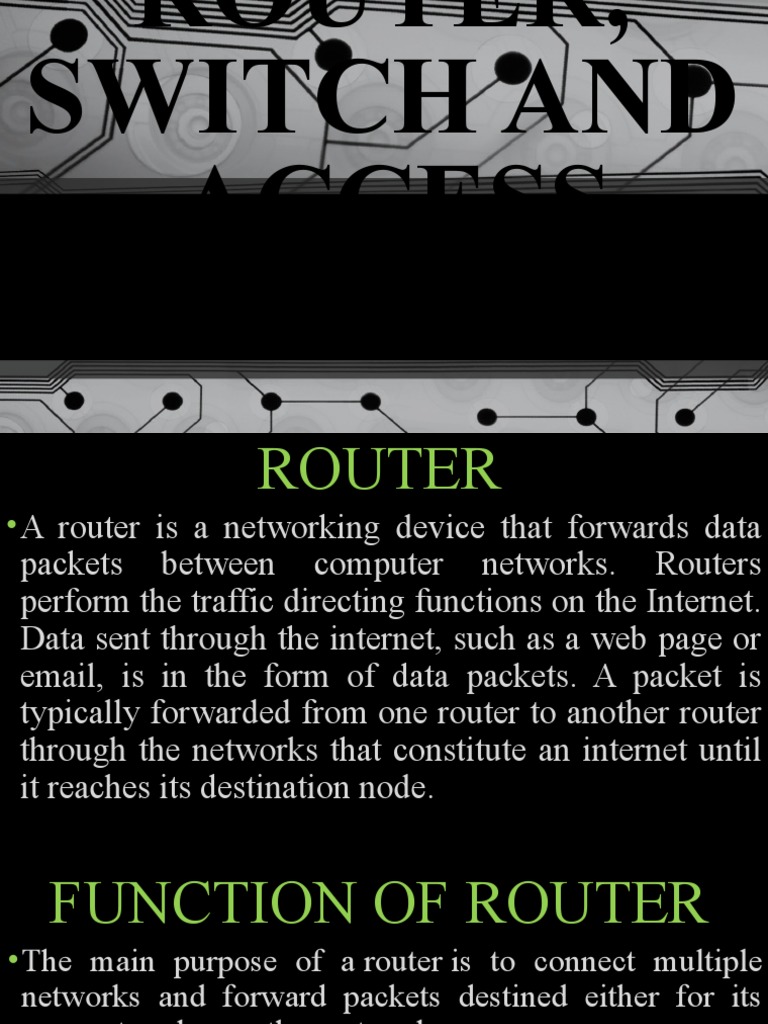 Router, Switch, and Access Point Guide | PDF | Network Switch ...