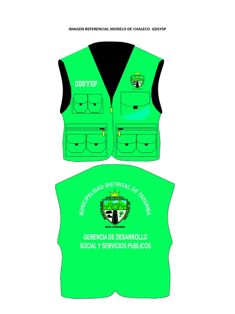 Imagen Referencial Modelo de Chaleco Gdsysp | PDF