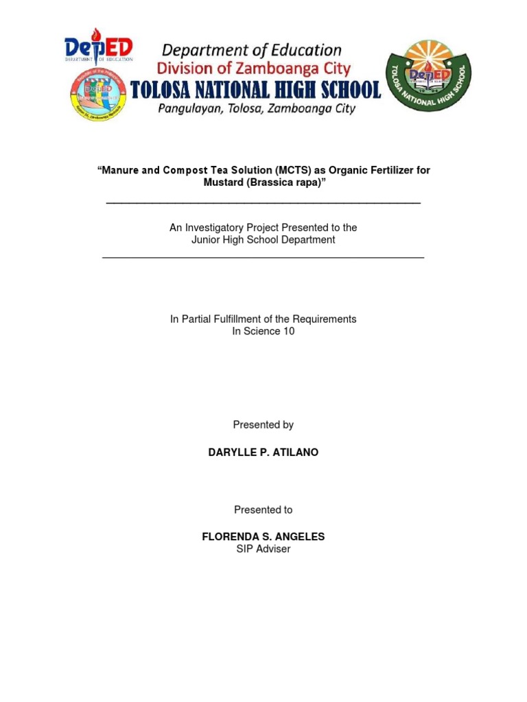 Sample SIP | PDF | Fertilizer | Manure