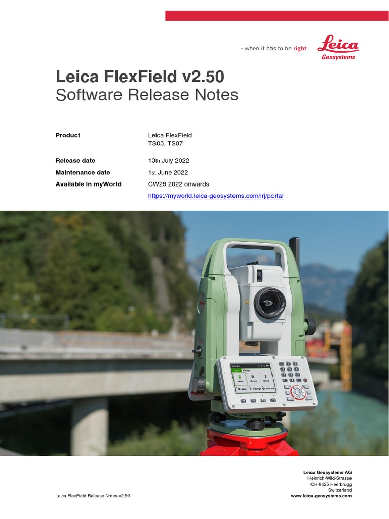 Leica FlexField v2 - 50 Release Notes - EN | PDF | Usb Flash Drive ...