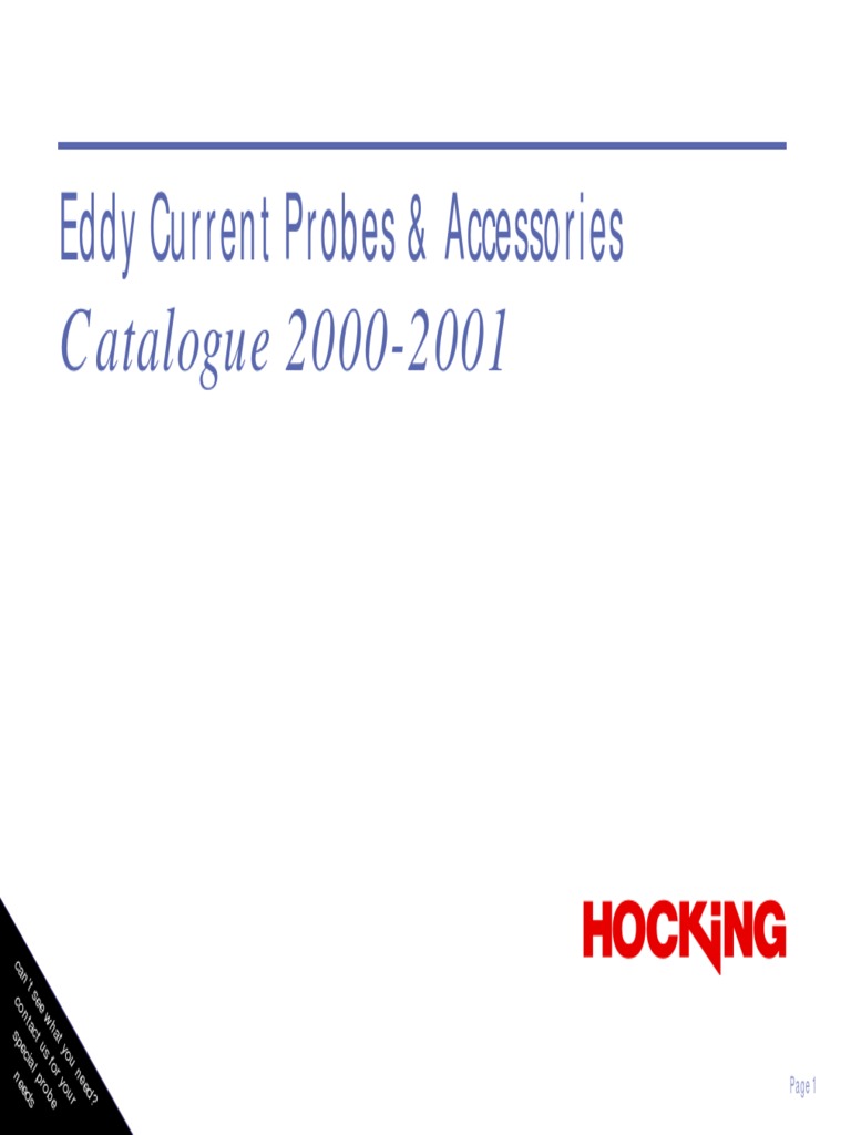 Eddy Current Hoocking 2000 | PDF | Inductor | Nondestructive Testing