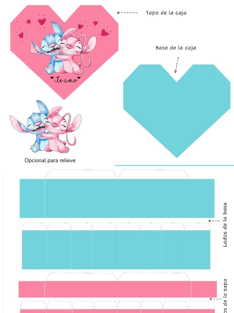 Caja Corazón Lilo Y Stich San Valentín Pdf