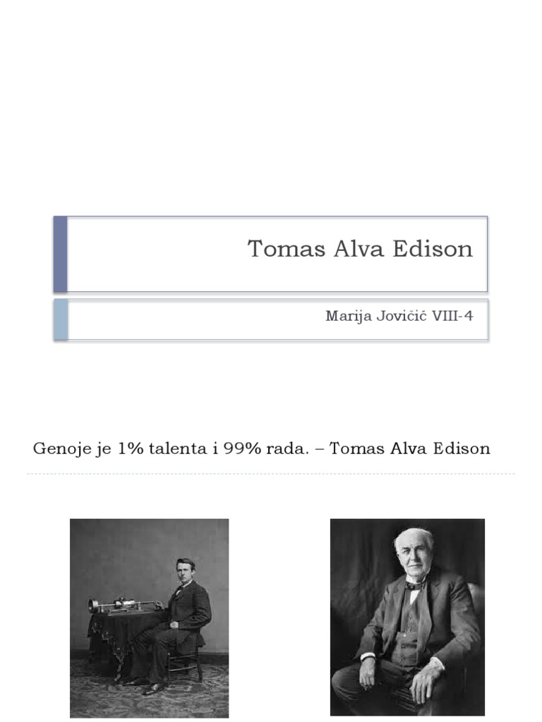 Tomas Alva Edison | PDF
