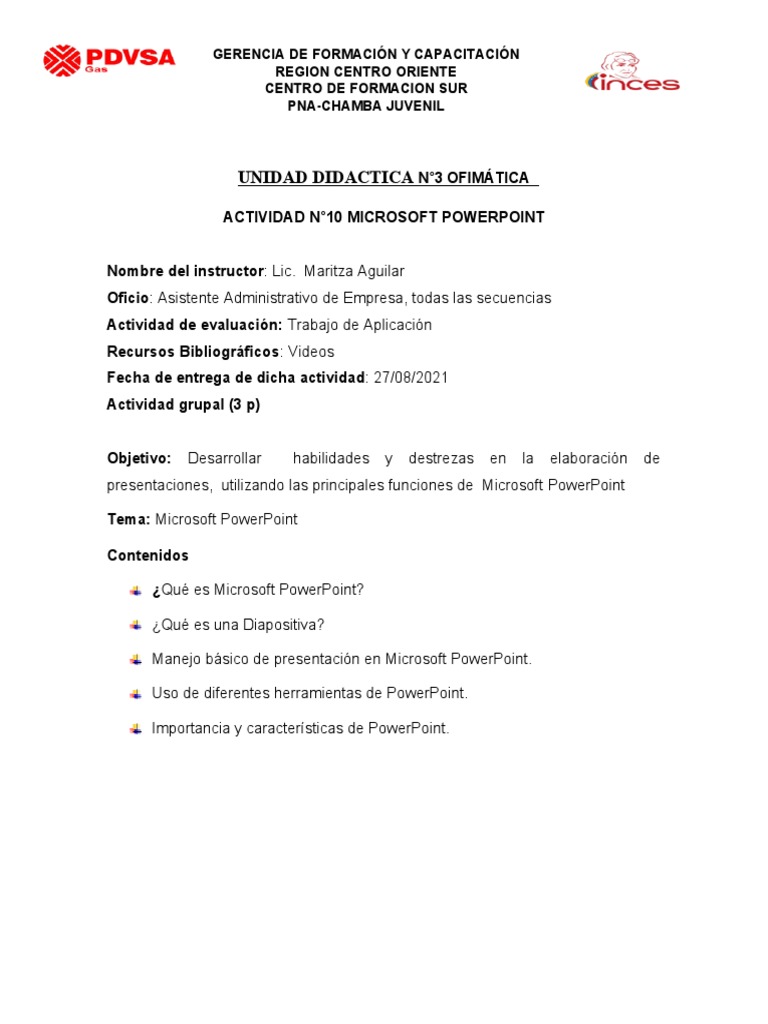 Actividad N°10 Powerpoint | PDF | Microsoft PowerPoint | Microsoft