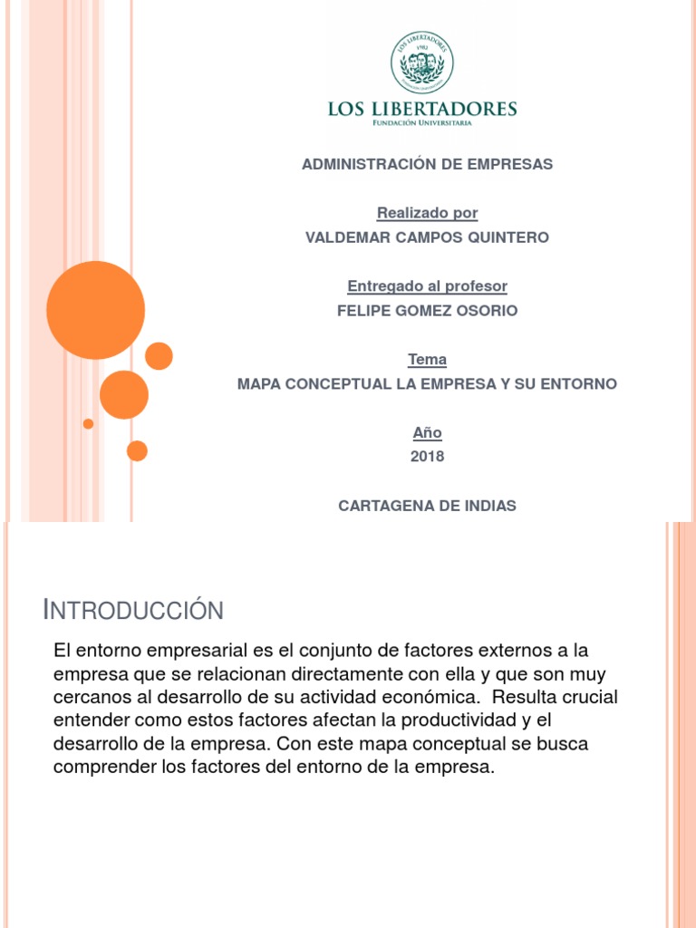 Mapa Conceptual del Entorno Empresarial | PDF | Negocios | Finanzas y ...