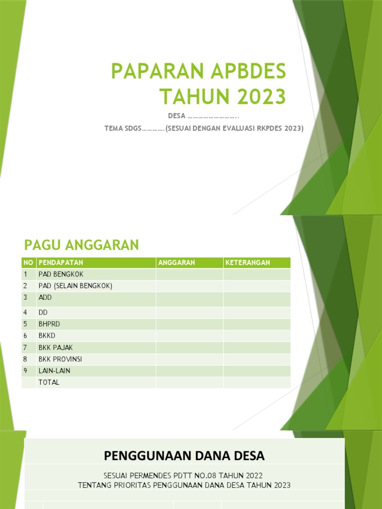 Paparan R-Apbdes Tahun 2023 | PDF