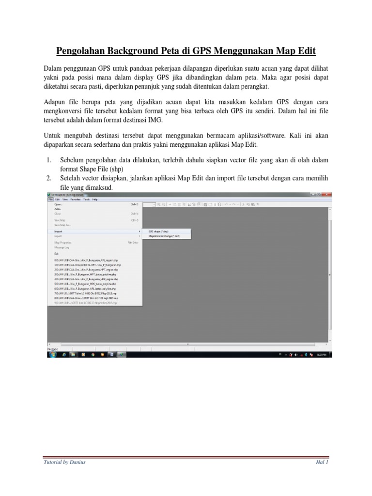 Pengolahan Background Peta Di GPS Menggunakan Map Edit | PDF