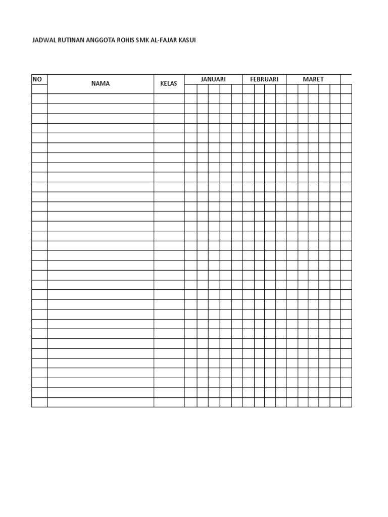 Contoh Kolom Absen | PDF