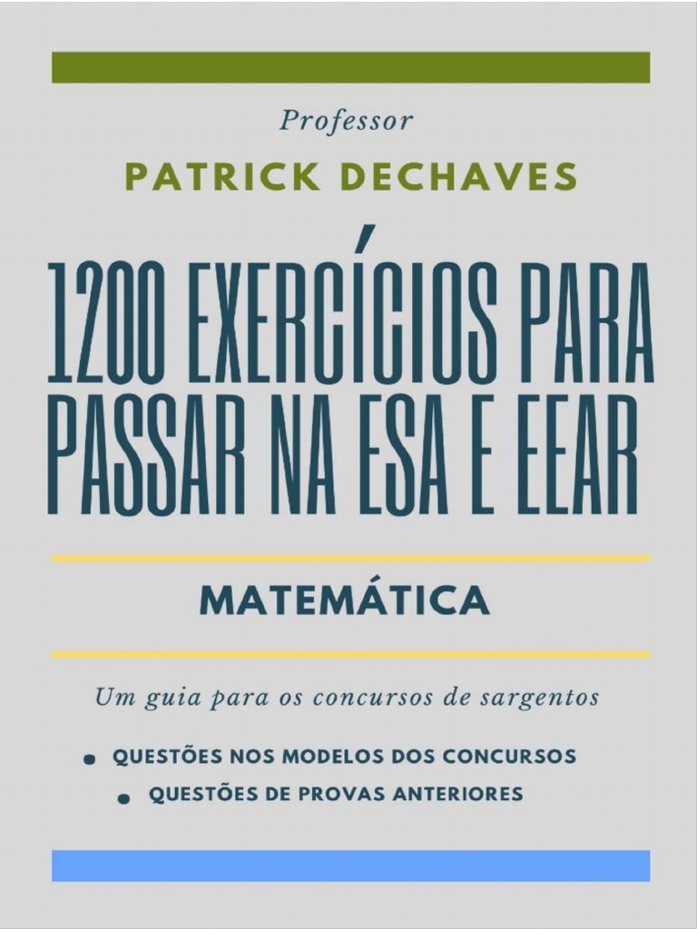 1200 Exercicios para Passar Na Esa e Eear - Matematica | PDF