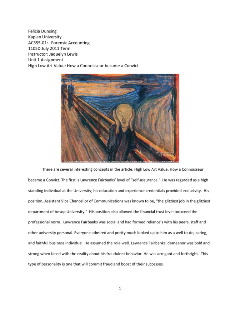 Forensic Unit 1 Assignment | PDF