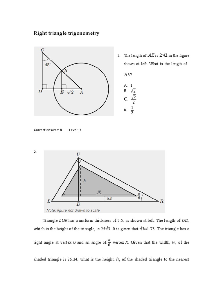Right Triangle Trigonometry | PDF | Triangle | Angle