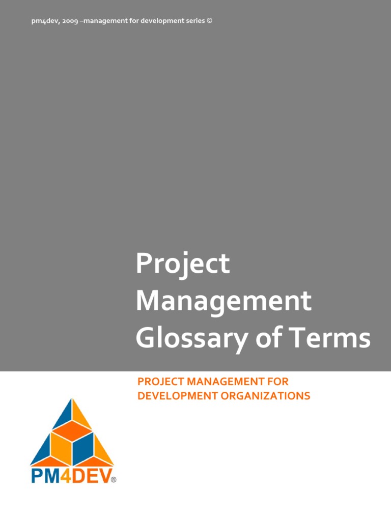 PM4DEV Project Management Glossary of Terms | PDF