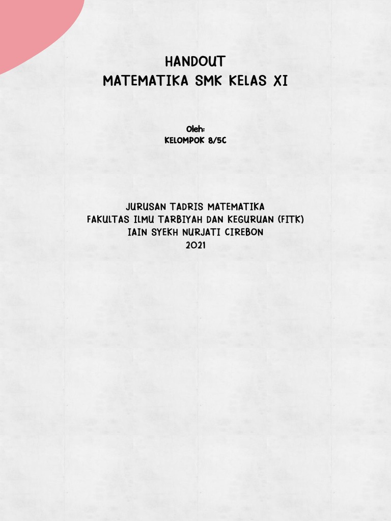 Handout Logika Matematika Kelas 11 | PDF