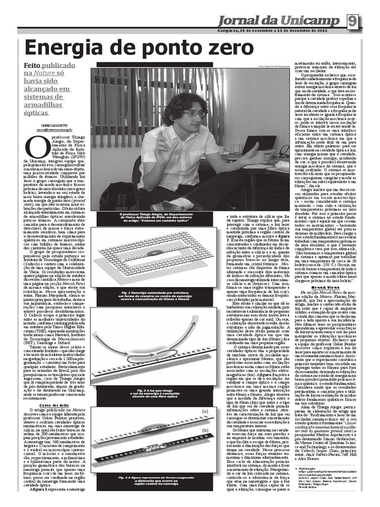 Artigo - Energia Do Ponto Zero | PDF | Mecânica Quântica | Temperatura