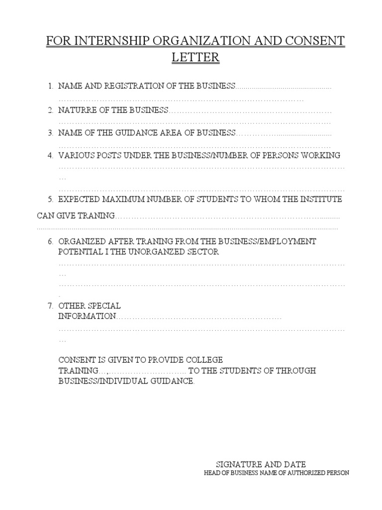 Consent Letter | PDF | Learning | Behavior Modification