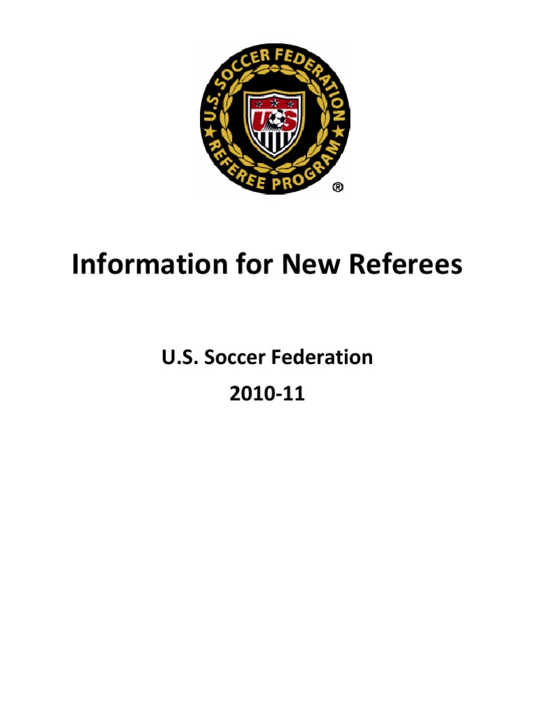 Introduction For New Referees | PDF | Referee | Football Codes