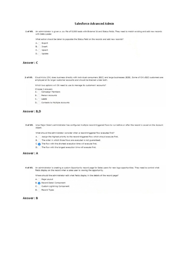 Salesforce Advanced Admin - SP22 | PDF