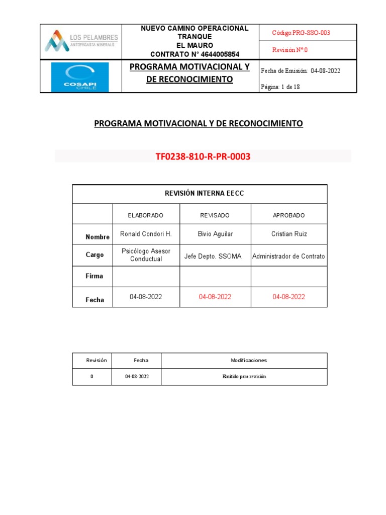 Programa de Reconocimiento Laboral mensual | PDF | Motivación ...