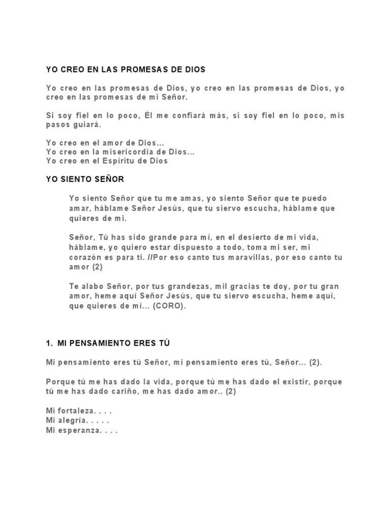 Cantos Pdf Amor Eucaristía