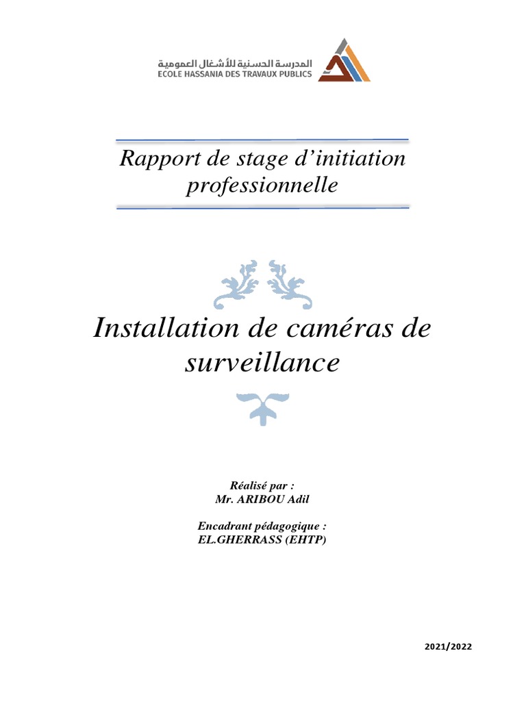Rapport de stage : Installation CCTV | PDF | Télévision en circuit ...