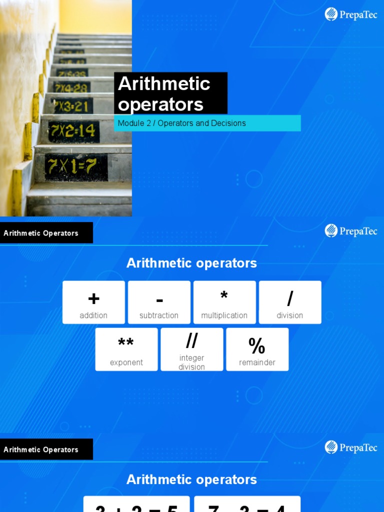 Part 2 Arithmetic Operators | PDF | Division (Mathematics) | Arithmetic
