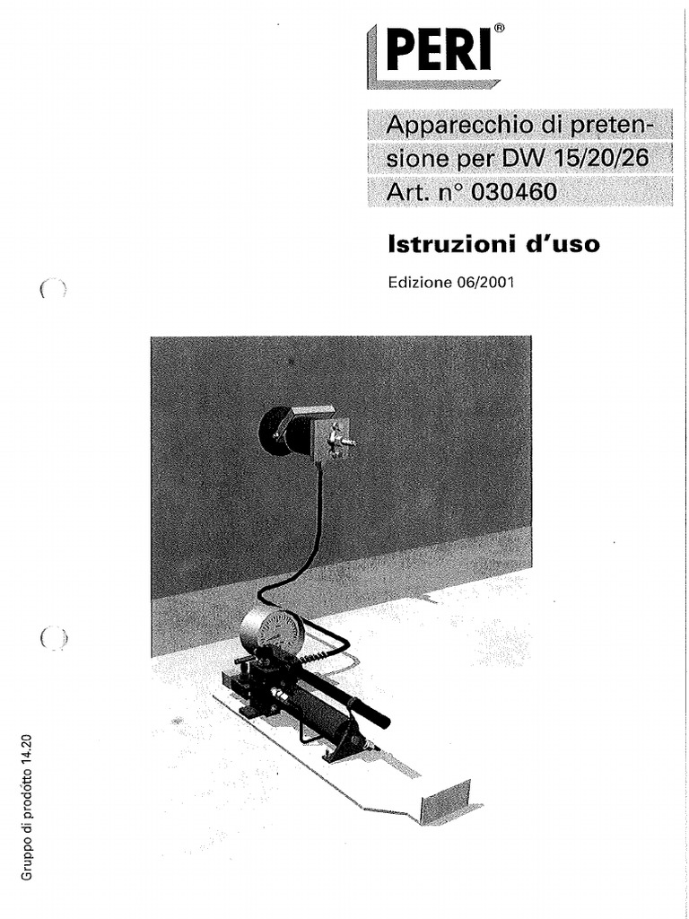 14 - Apparecchio Di Pretensione DW 15 20 26 - Istruzioni D'uso | PDF